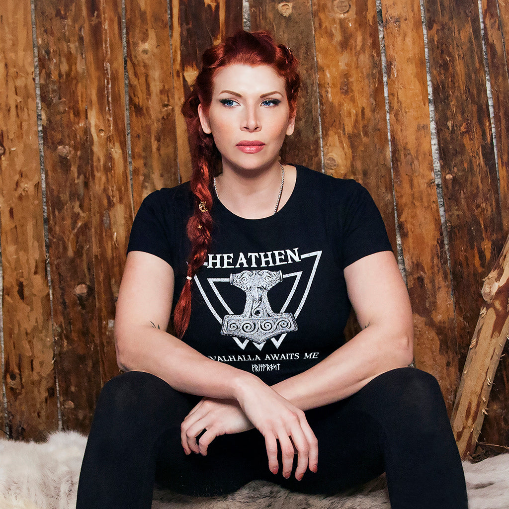 Women's Premium T-shirt, Heathen, Black – Grimfrost Intl